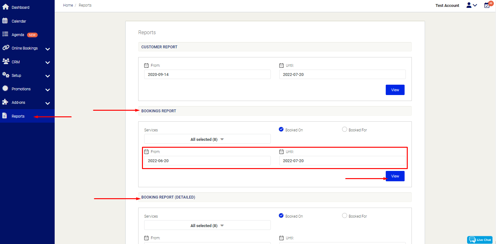 How to export your bookings history